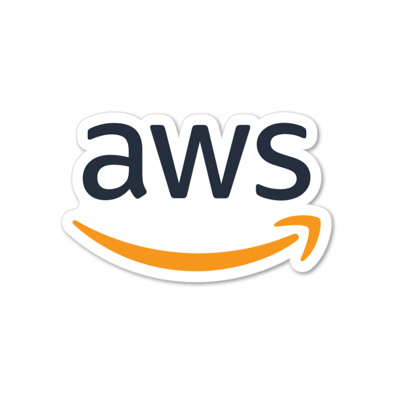 AWS logo sticker adesivo - Stickers Devs
