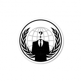 Anonymus sticker adesivo - Stickers Devs
