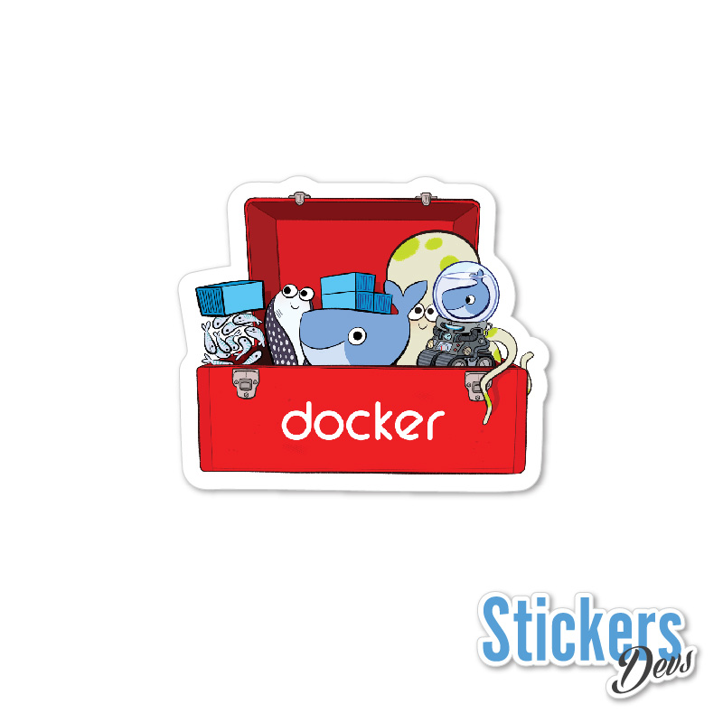 Docker Tools sticker adesivo – Stickers Devs