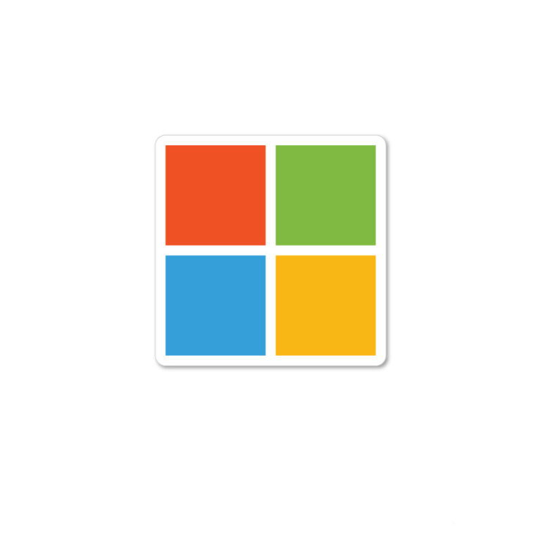 Microsoft Logo Sticker Adesivo - Stickers Devs