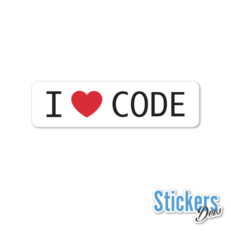 I LOVE CODE Sticker Adesivo – Stickers Devs