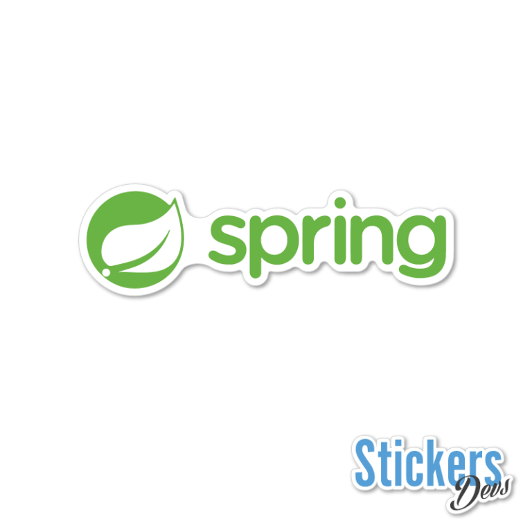 Spring Logo Sticker Adesivo - Stickers Devs