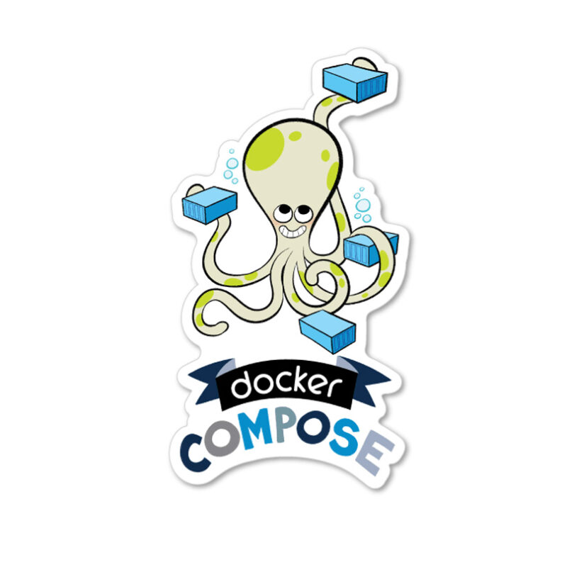 Docker Compose Sticker Adesivo - Stickers Devs