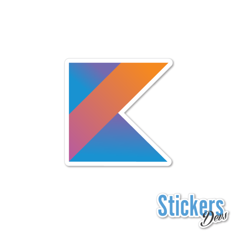Kotlin Sticker Adesivo - Stickers Devs