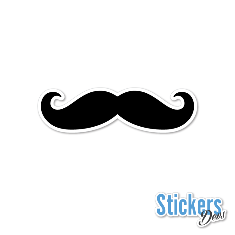 Mustache (bigode) Sticker Adesivo - Stickers Devs