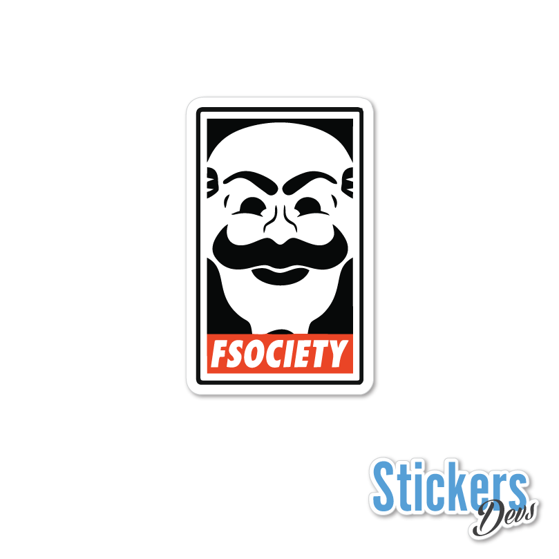 Fsociety Sticker Adesivo - Stickers Devs