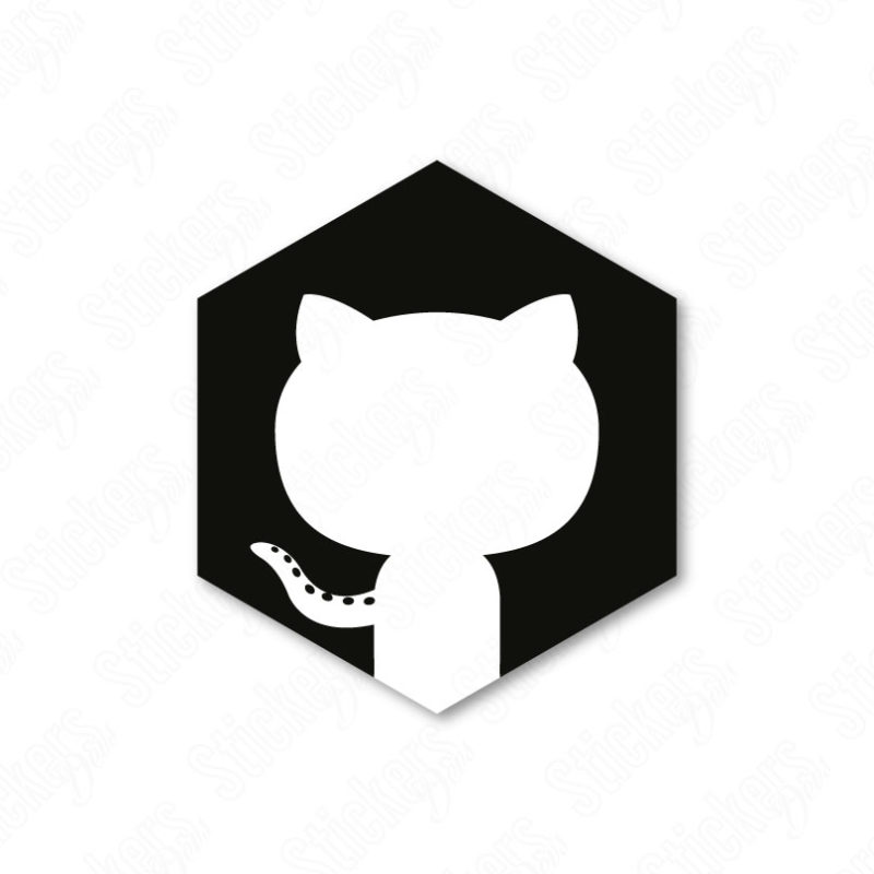 Github Octocat Hexa sticker adesivo - Stickers Devs