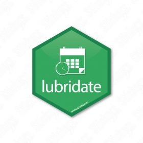 Lubridate RStudio hex sticker adesivo - Stickers Devs