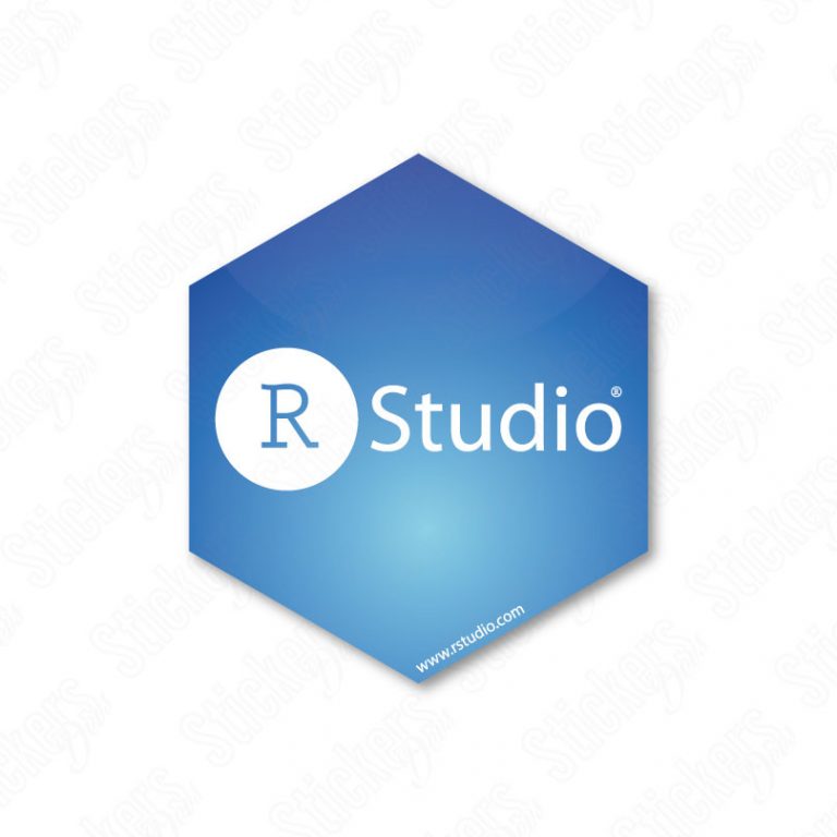 RStudio hex sticker adesivo - Stickers Devs