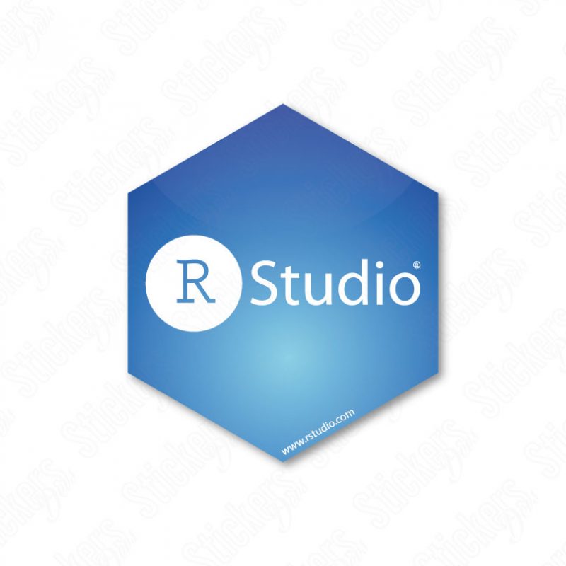 RStudio hex sticker adesivo - Stickers Devs
