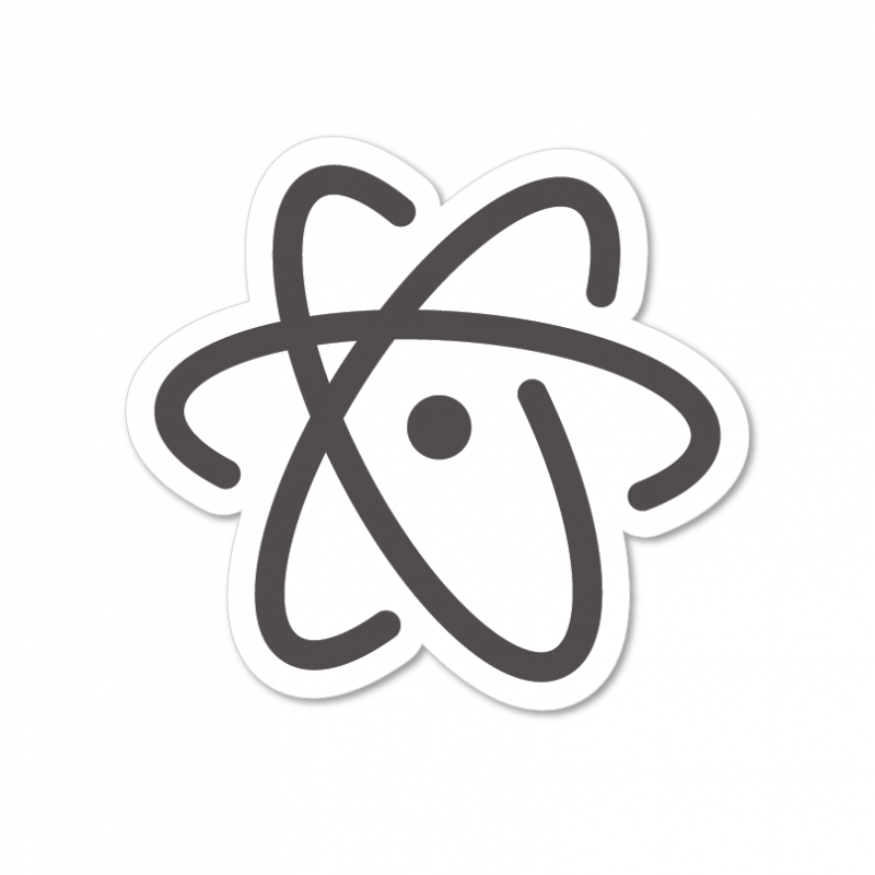 Atom adesivo sticker - Stickers Devs