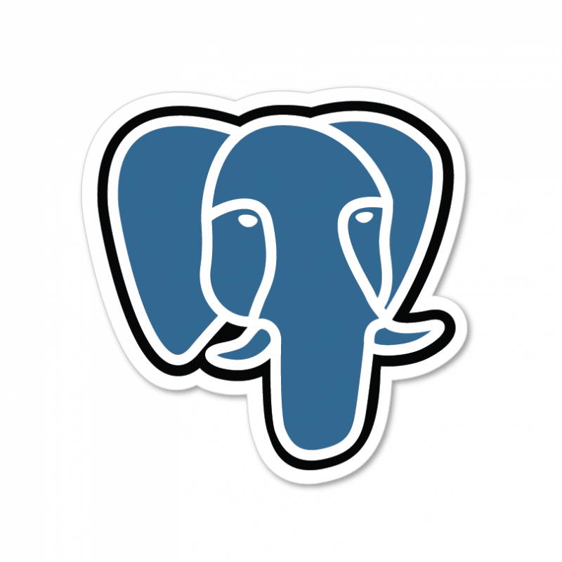 PostgreSQL logo adesivo sticker - Stickers Devs